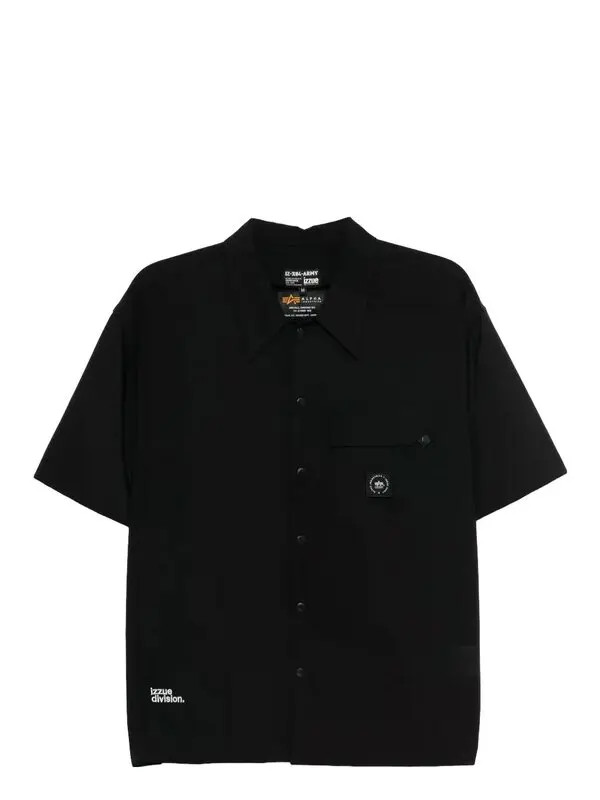 Izzue Logo-patch Shirt - Black