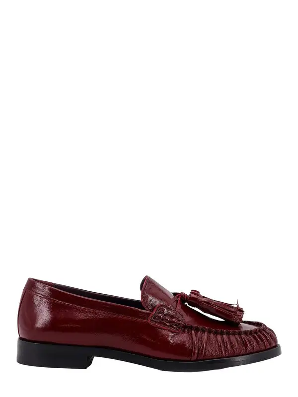 ALOHAS Leather Loafers - Red