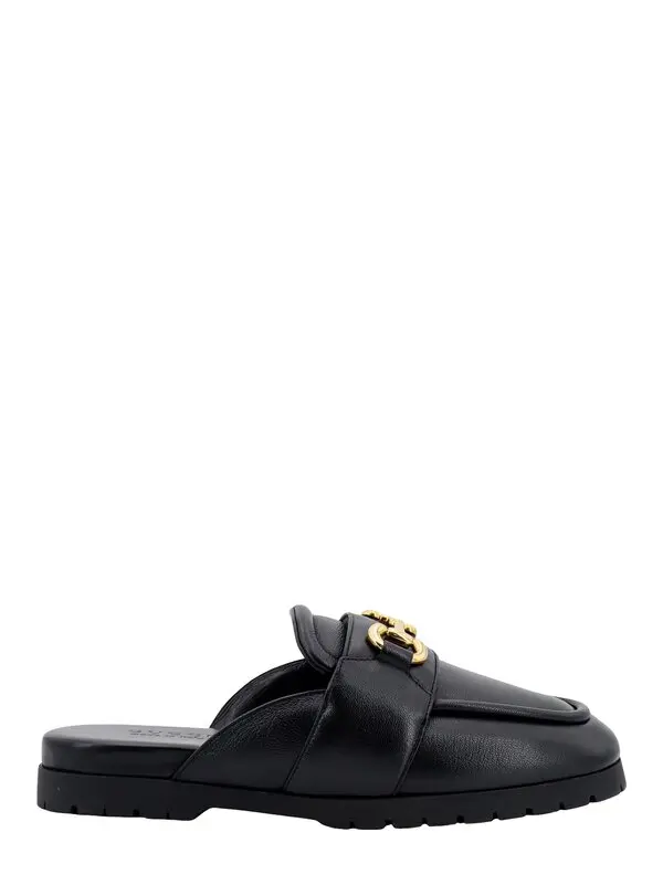 Gucci Leather Mule With Horsebit Detail - Black