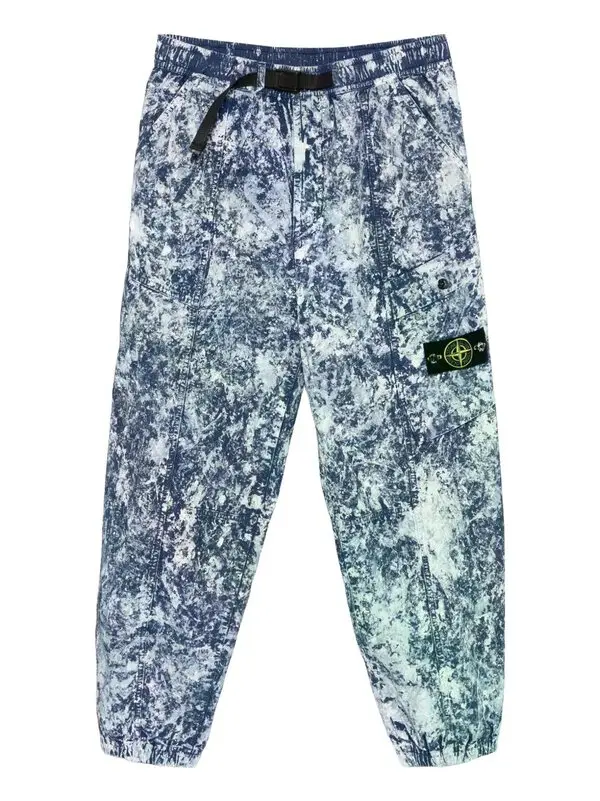 Stone Island Printed Cargo Pants - Blue