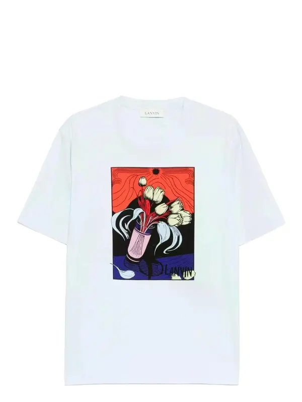 LANVIN Printed T-shirt - Blue