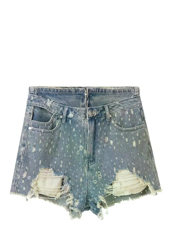 MUSIUM DIV. Distressed Denim Shorts - Blue