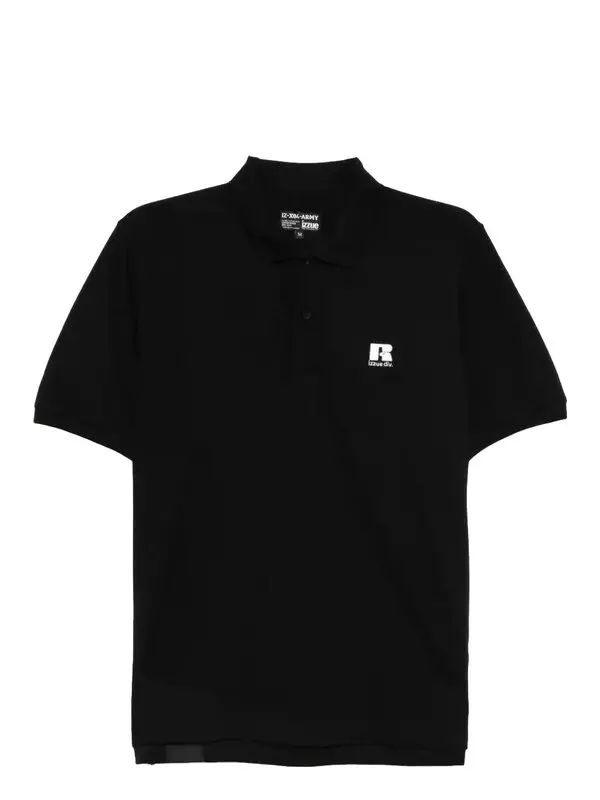 Izzue X Russell Athletic Embroidered Polo Shirt - Black