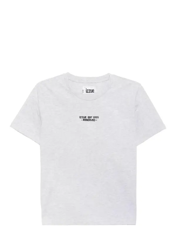 Izzue Logo-embroidered T-shirt - Grey