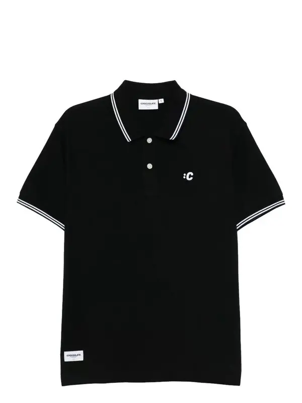 CHOCOOLATE Logo-embroidered Polo Shirt - Black