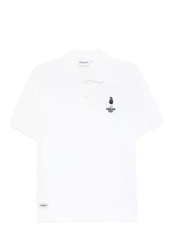 CHOCOOLATE Logo-embroidered Polo Shirt - White