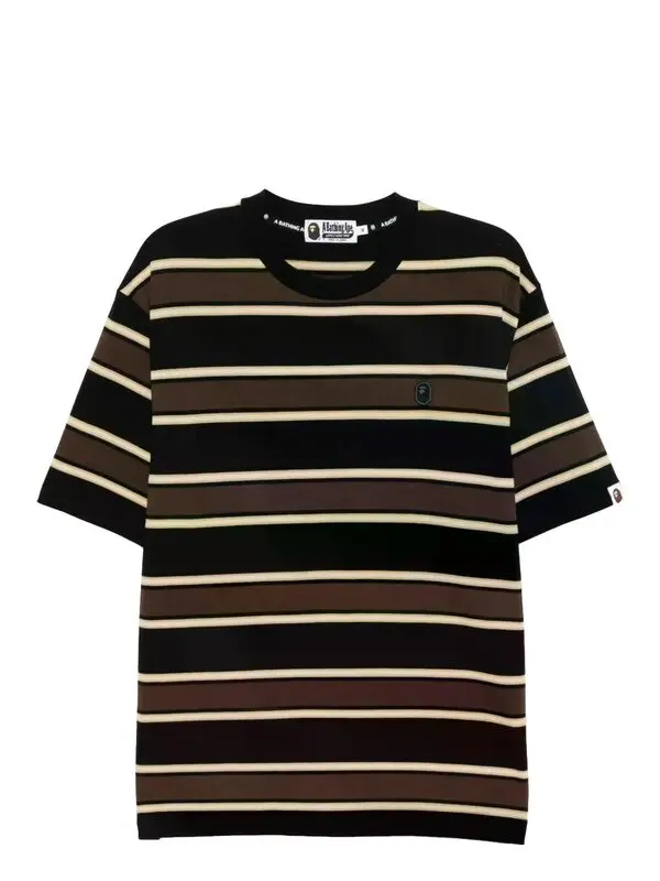 A BATHING APE Logo-embroidered T-shirt - Brown