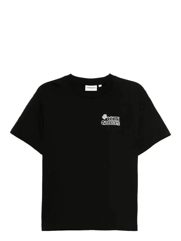 CHOCOOLATE Logo-embroidered T-shirt - Black