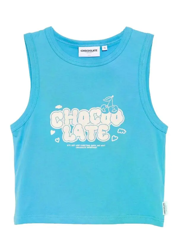 CHOCOOLATE Logo-print Tank Top - Blue