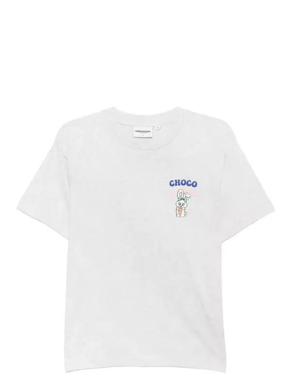 CHOCOOLATE Logo-embroidered T-shirt - Grey