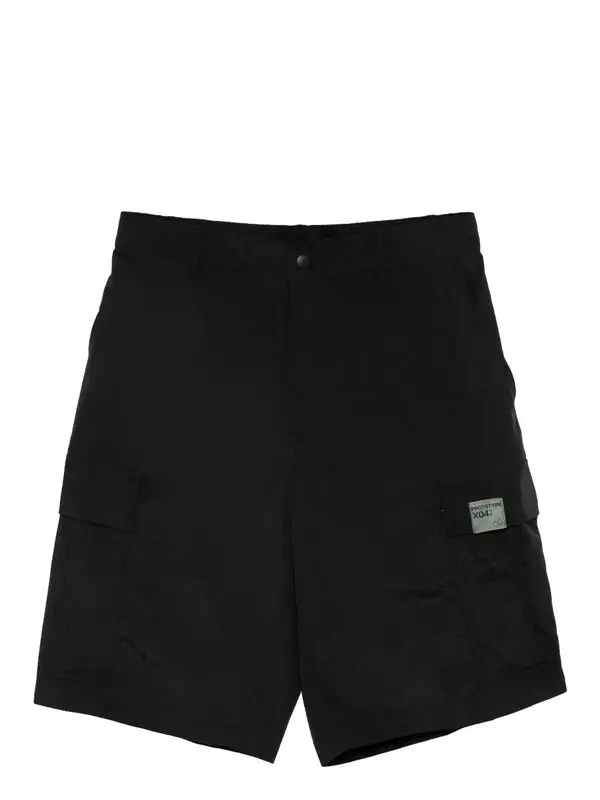 Izzue Logo-patch Cargo Shorts - Black