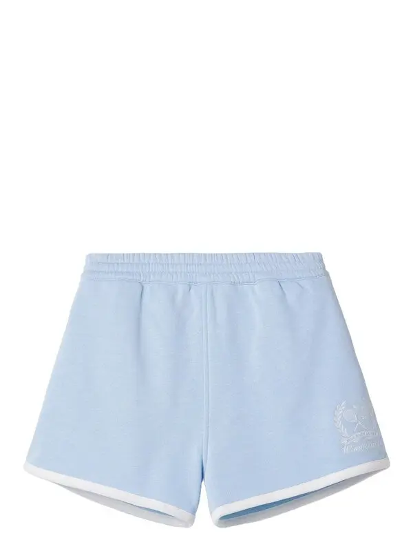 Polo Ralph Lauren Embroidered Cotton-blend Jersey Shorts - Blue