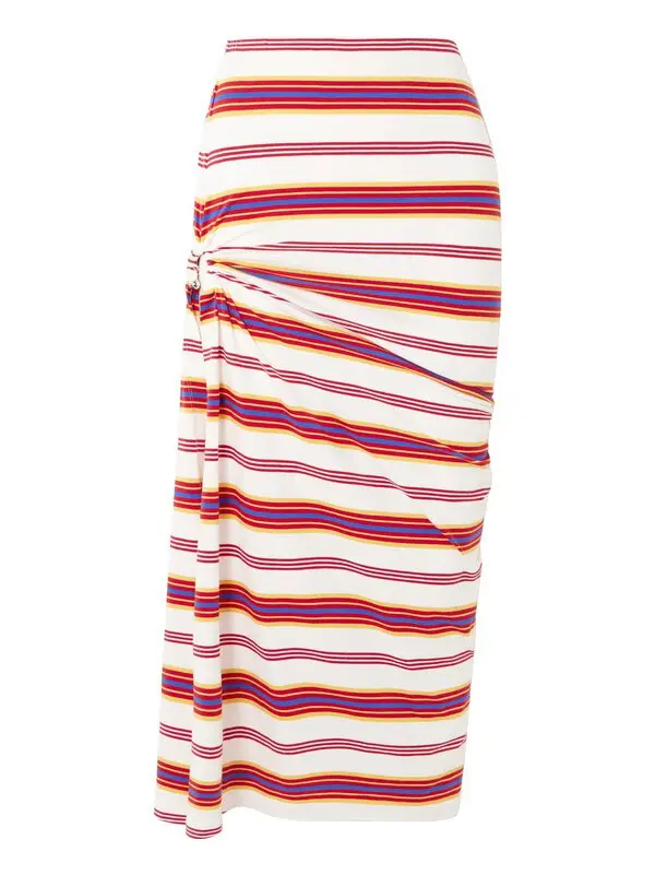 Rabanne Embellished Striped Maxi Skirt - Multi
