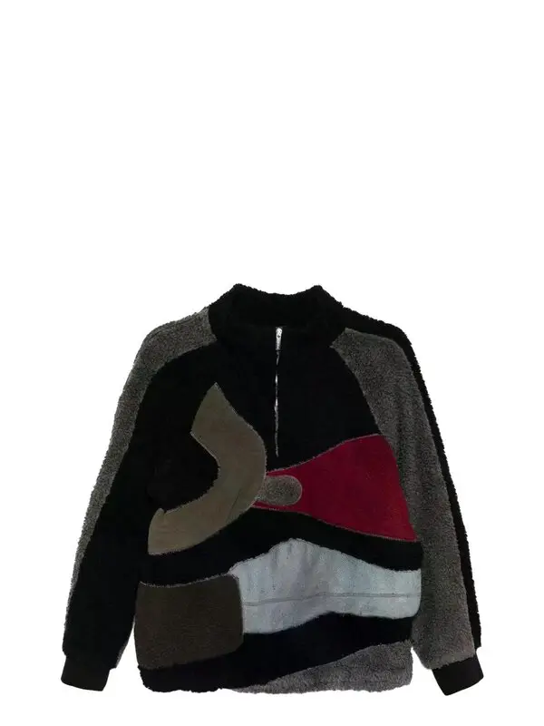 STAIN SHADE Patchwork Sweatshirt - Black