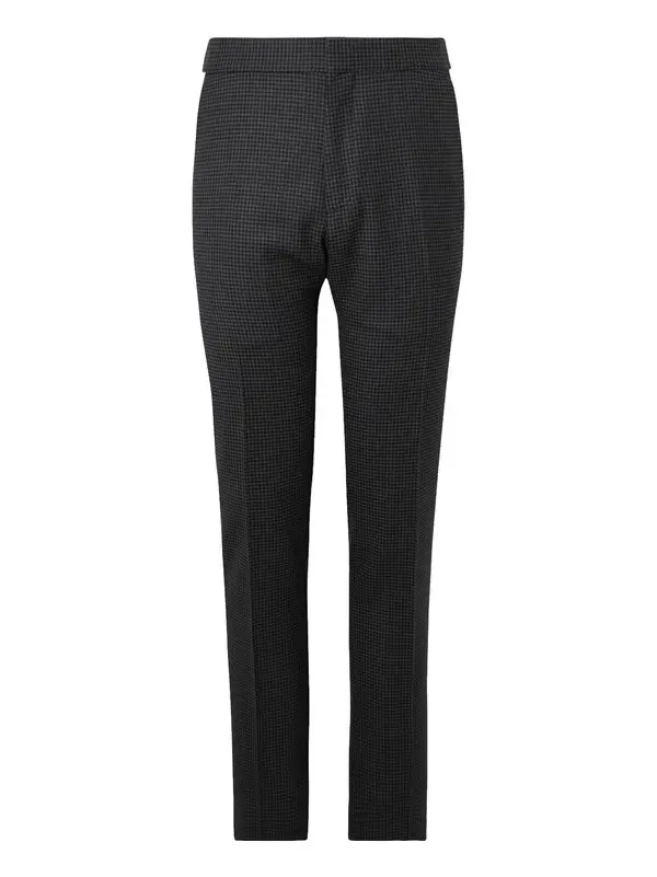 TOM FORD Dyllan Slim-fit Houndstooth Trousers - Gray