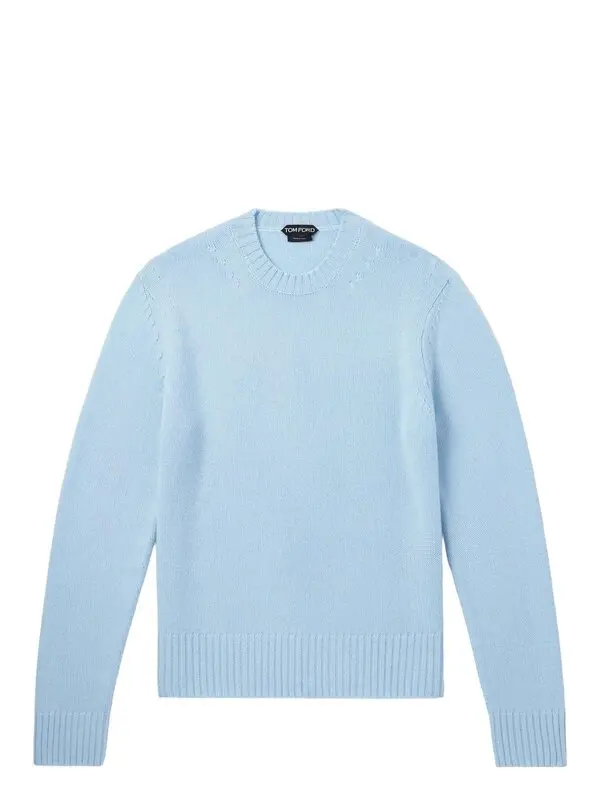 TOM FORD Slim-fit Cashmere Sweater - Blue