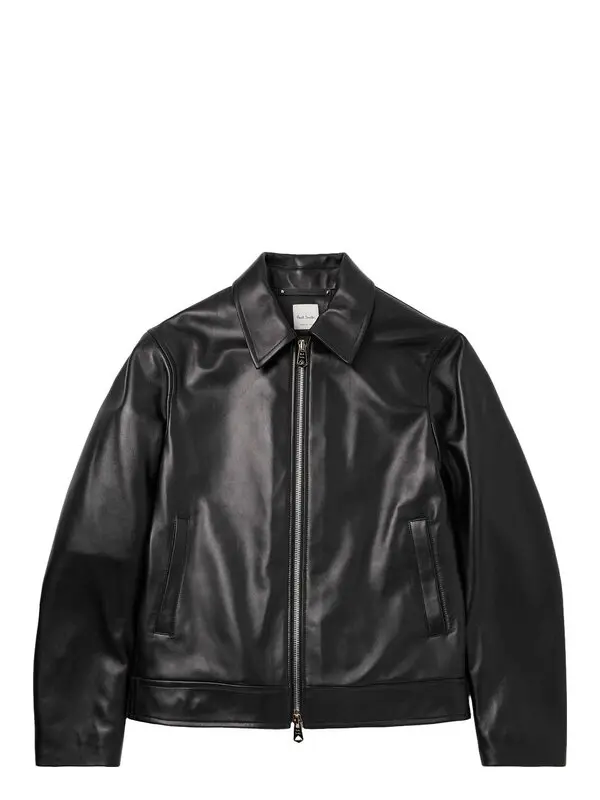 Paul Smith Leather Jacket - Black