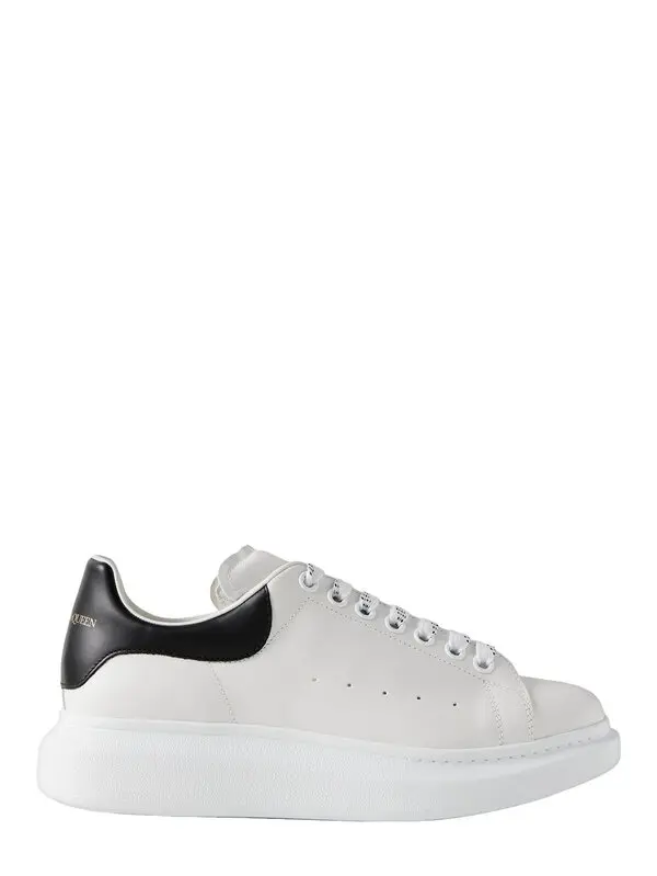 Alexander McQueen Exaggerated-sole Leather Sneakers - White