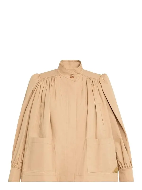 Chloé High-neck Puff-sleeve Jacket - Soft Tan