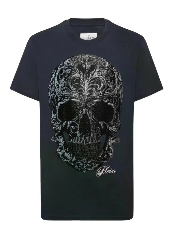 Philipp Plein Skull-print T-shirt - Blue