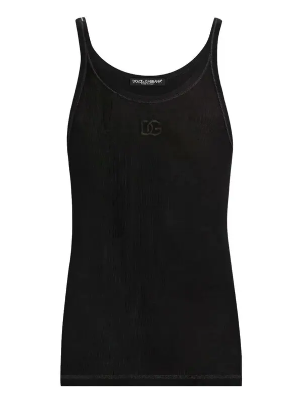 Dolce & Gabbana Cotton Tank Top - Black
