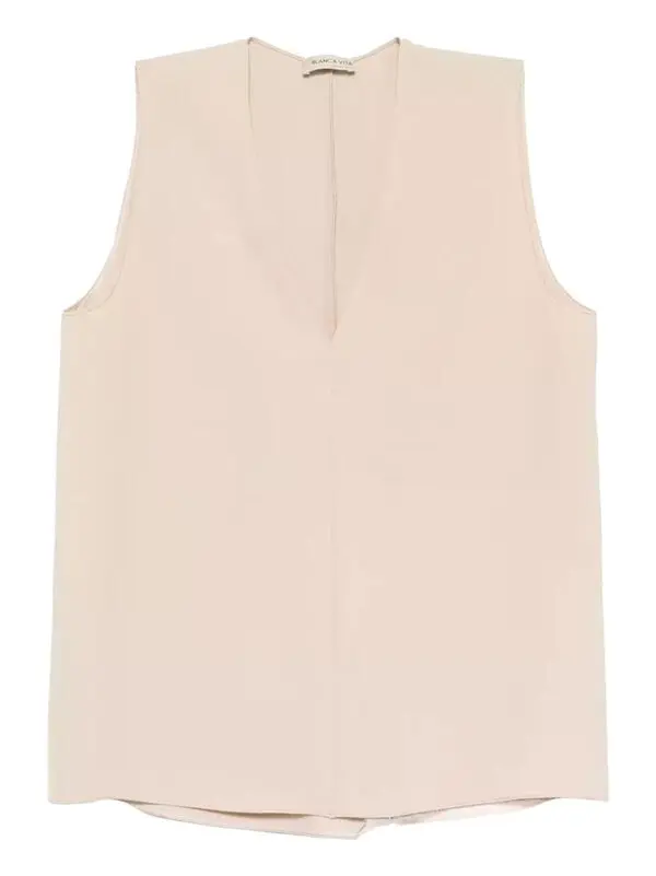 BLANCA VITA V-neck Top - Neutrals