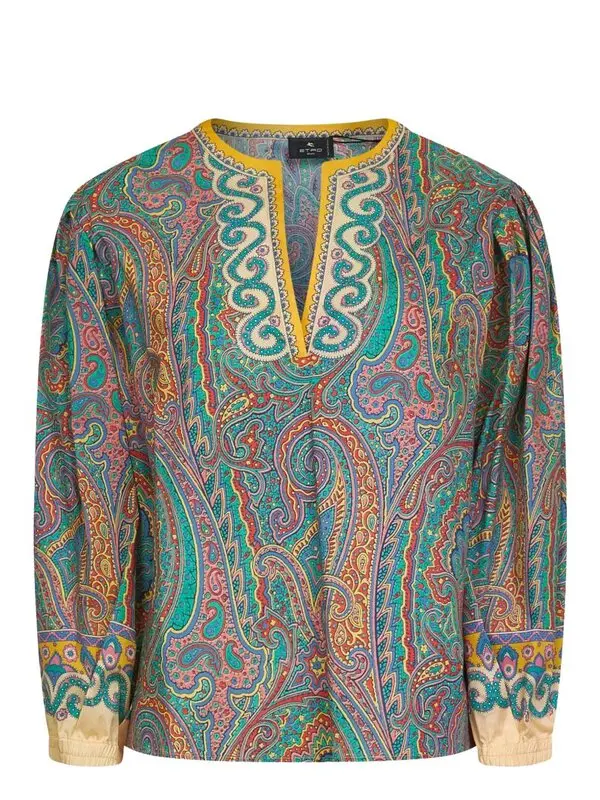 Etro Paisley-print Blouse - Green