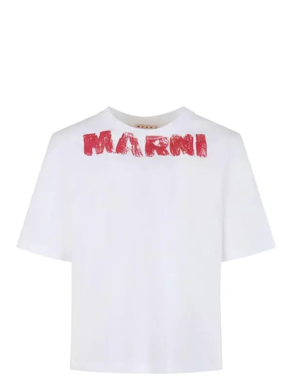 Marni Logo-embroidered T-shirt - Low01 White