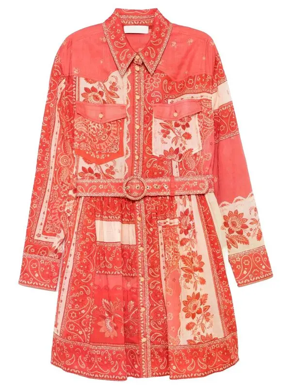 Zimmermann Lucky Mini Dress - Red