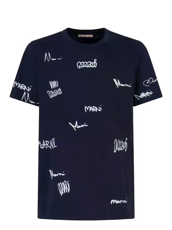 Marni Logo-print T-shirt - Blue
