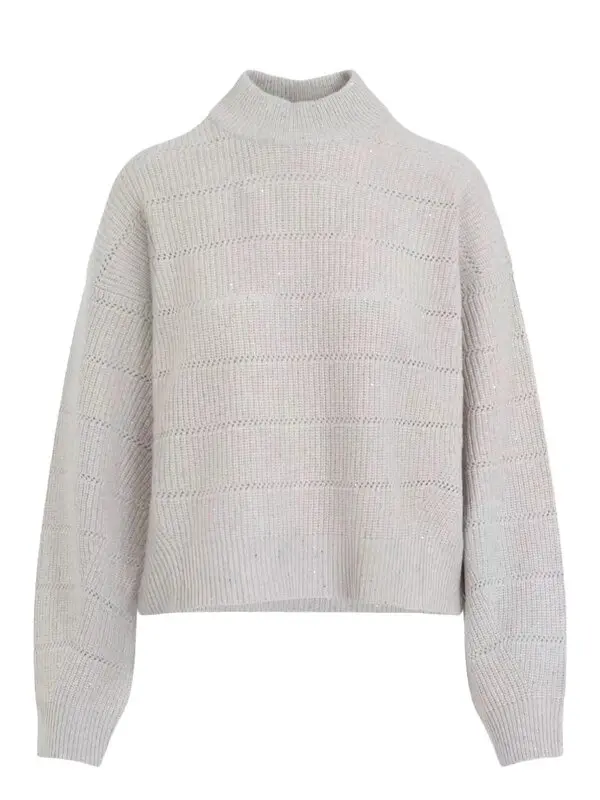 Brunello Cucinelli Roll Neck Sweater - Neutrals