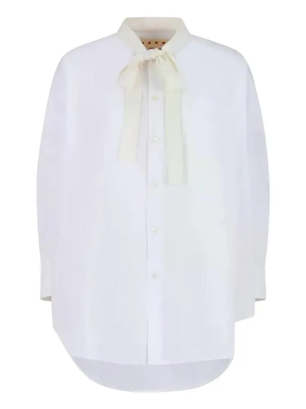 Marni Bow-detail Shirt - White