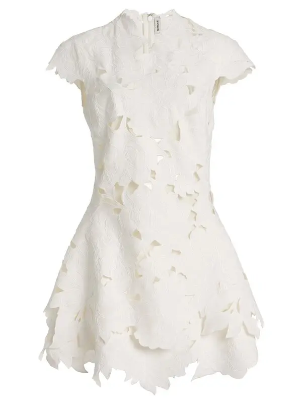 Simkhai Holloway Embroidered Mini Dress - White