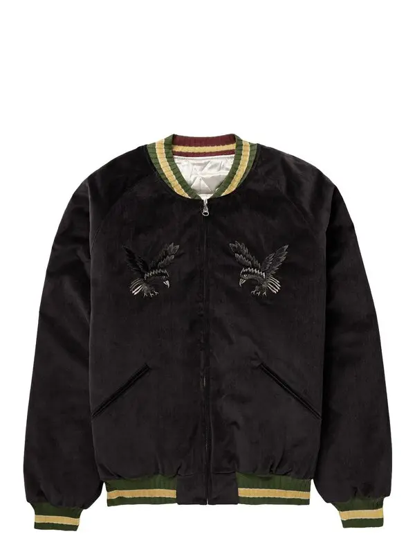 Kapital Souvenir Embroidered Bomber Jacket - Black