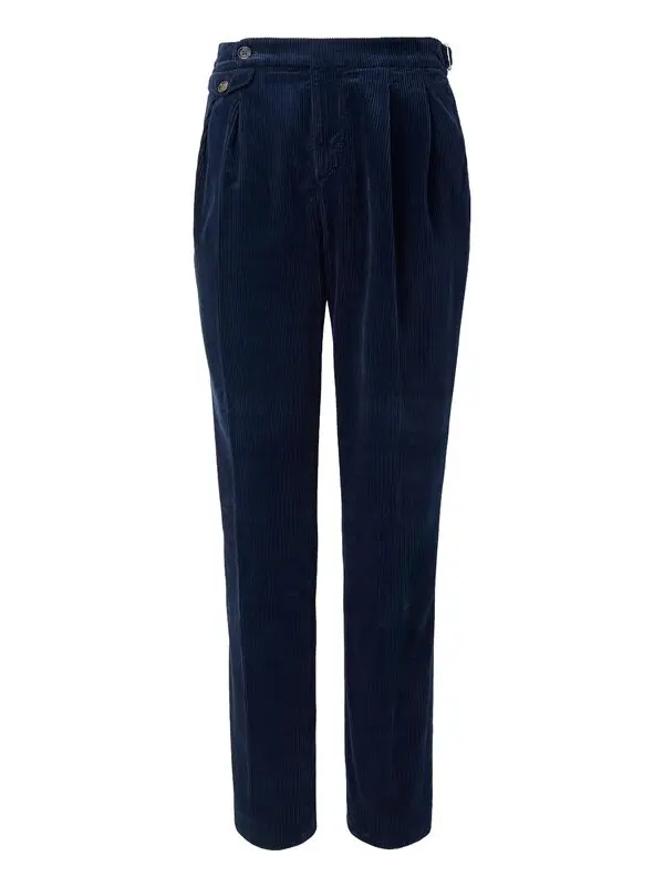 Brunello Cucinelli Straight-leg Cotton-corduroy Trousers - Blue