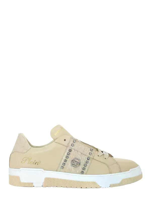 Philipp Plein Stud-embellished Low Sneakers - Neutrals