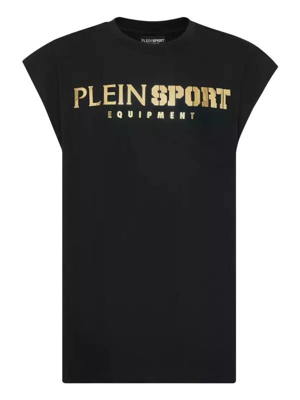 PLEIN SPORT Sleeveless Logo T-shirt - Black