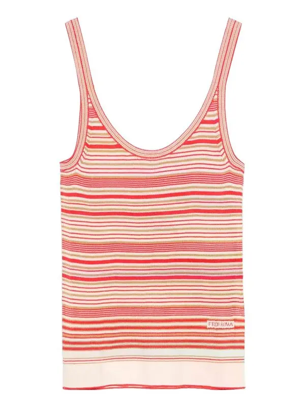 Fendi Striped Tank Top - Red
