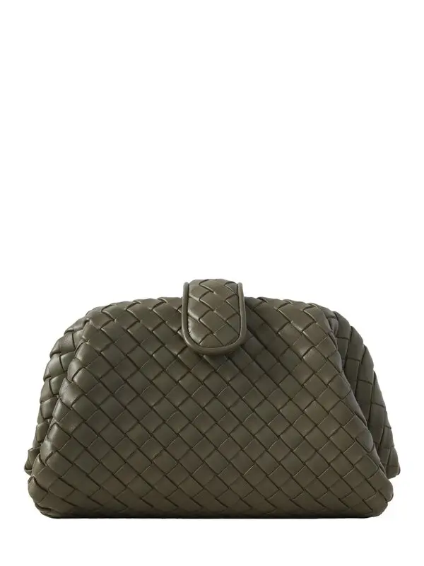 Bottega Veneta Lauren 1980 Small Intrecciato Leather Clutch - Green