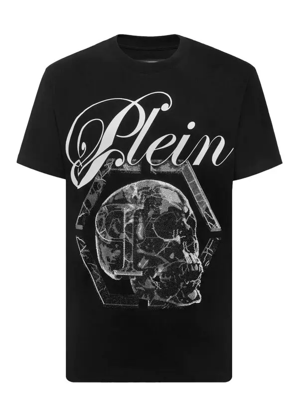 Philipp Plein Marble Skull-print T-shirt - Black
