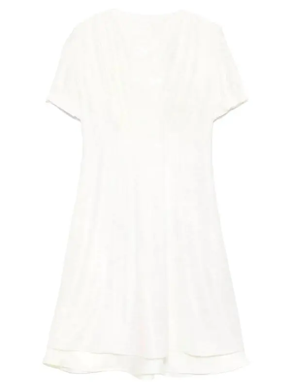 JIL SANDER Jacquard Short-sleeve Dress - Neutrals