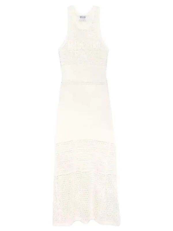 Moschino Knitted Midi Dress - White