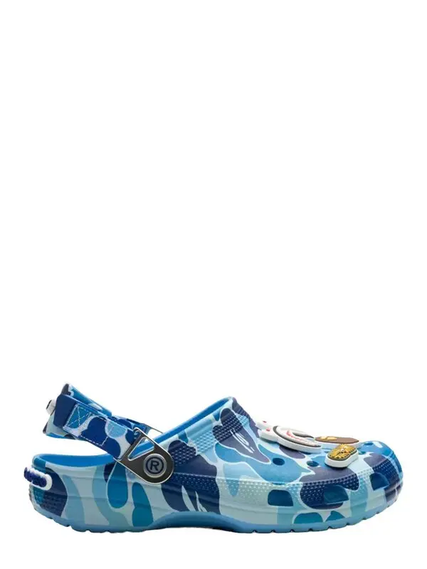 CROCS X A Bathing Ape Clog Camo Sneakers - Blue