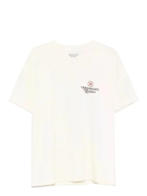 MIDNIGHT RODEO Logo-print T-shirt - Neutrals