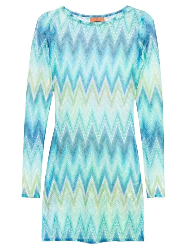 Missoni Zigzag-woven Mini Dress - Blue