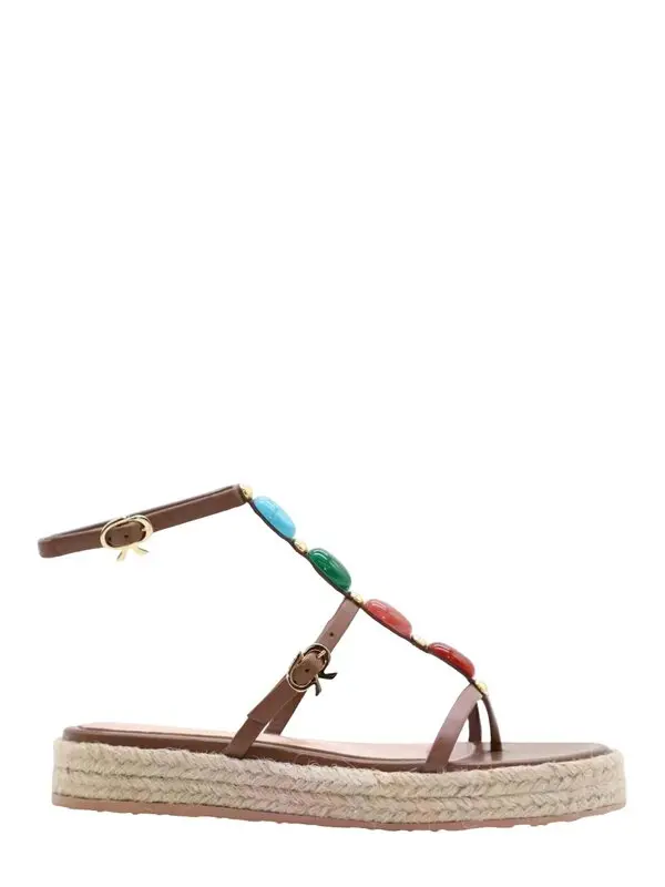 GIANVITO ROSSI Shanti Flatform Sandals - Brown
