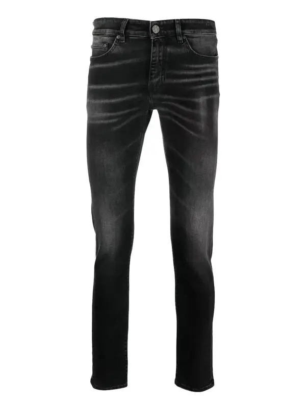 PT TORINO Logo-patch Skinny Jeans - Black