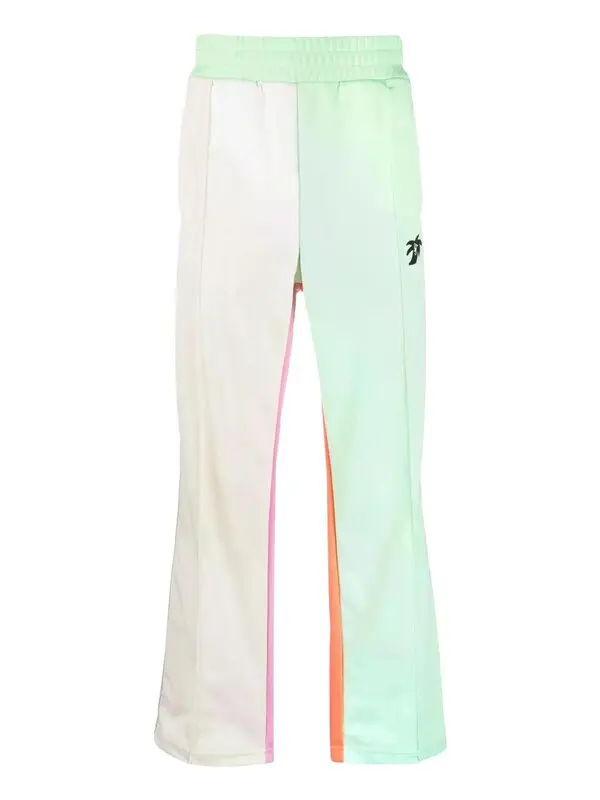 Palm Angels Logo-print Colourblock Track Pants - Green