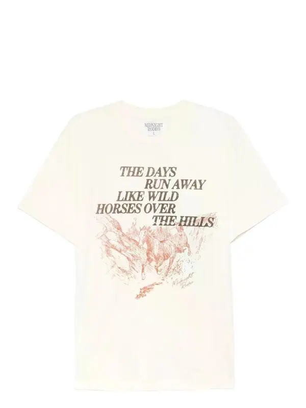 MIDNIGHT RODEO Graphic-print T-shirt - Neutrals