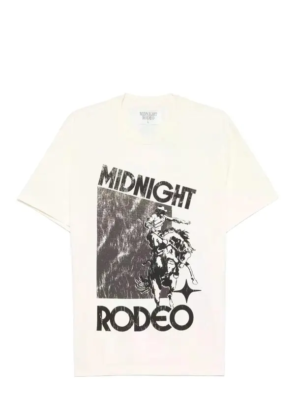 MIDNIGHT RODEO Logo-print T-shirt - Neutrals